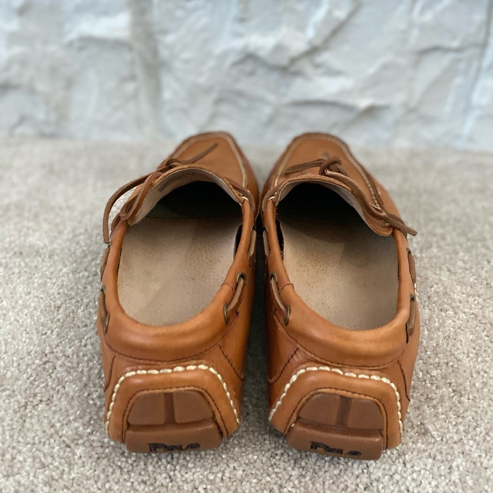 Polo Ralph Lauren Roland Tan Leather Slip-On Men’s Si… - Gem